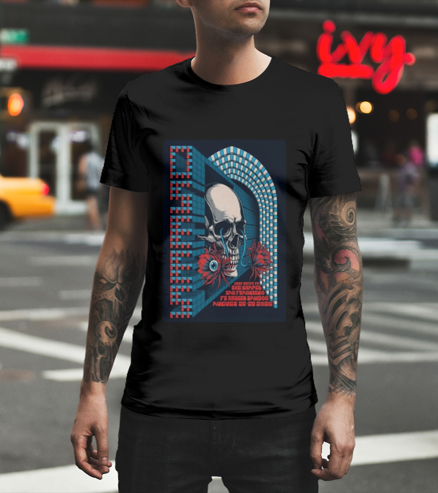 Osees Skull And Flowers August 26 29 2026 San Francisco Tour T-Shirt