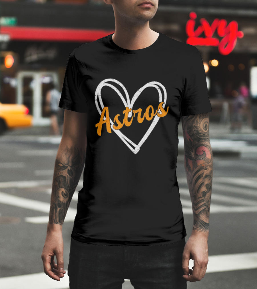 Houston Astros Heart Astros Fan T-Shirt
