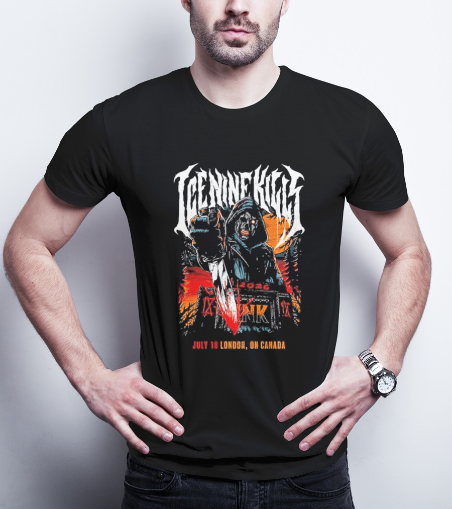Ice Nine Kills London On Canada 2026 Exclusive On July 18 2026 At Harris Park T-Shirt