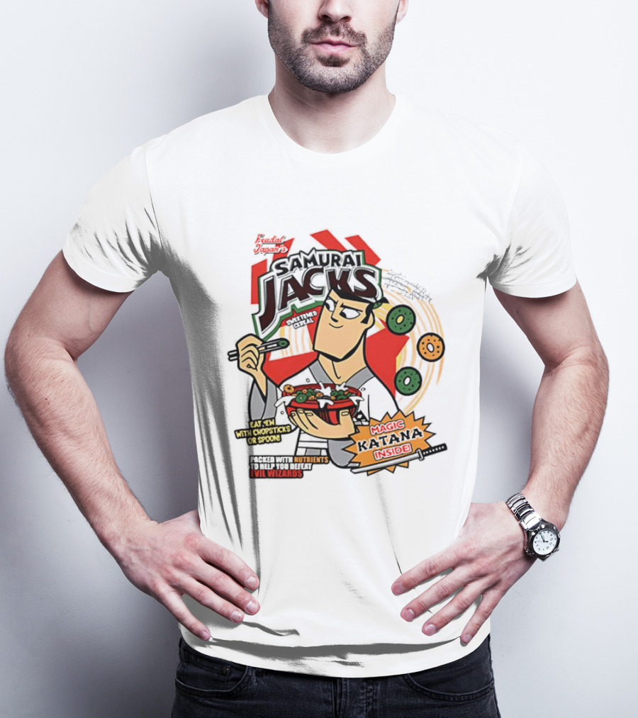 Samurai Jacks Eat 'Em With Chopsticks Magic Katana Nutrients Evil Wizards T-Shirt