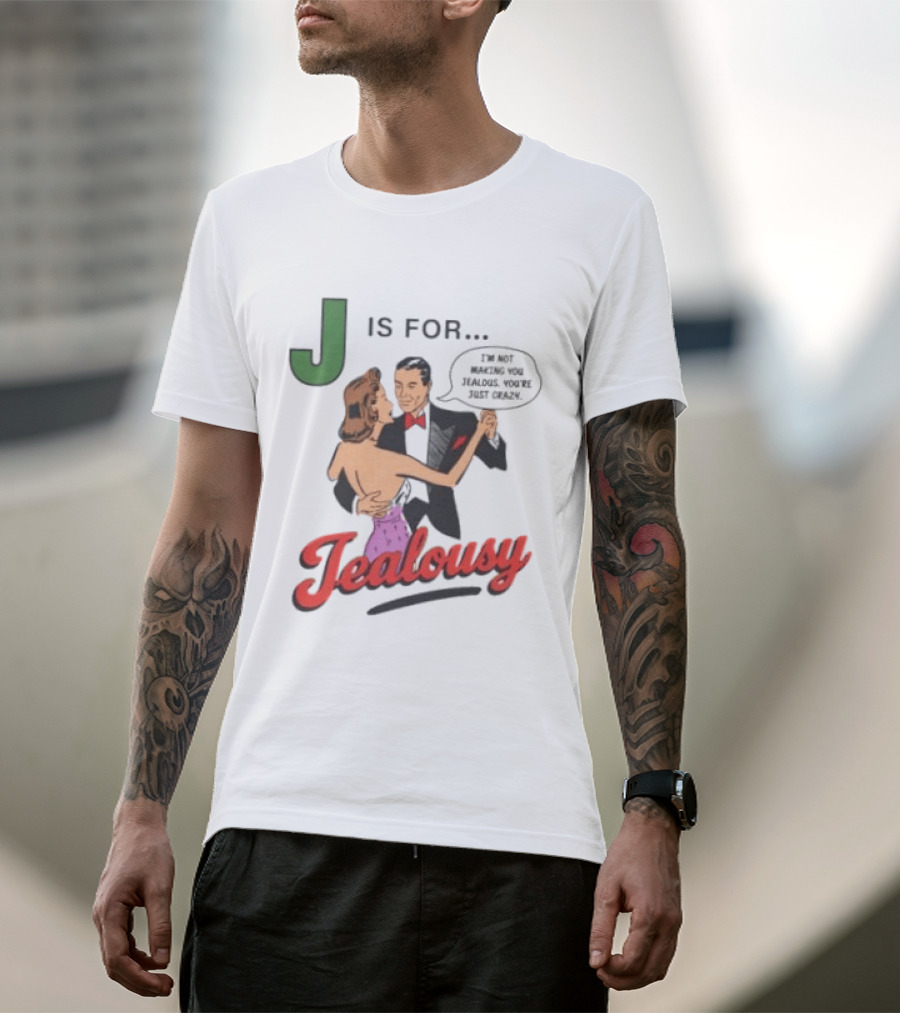 J Is For Jealousy Retro Dancing Couple Gaslighting T-Shirt