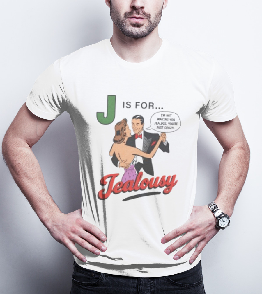 J Is For Jealousy Retro Dancing Couple Gaslighting T-Shirt
