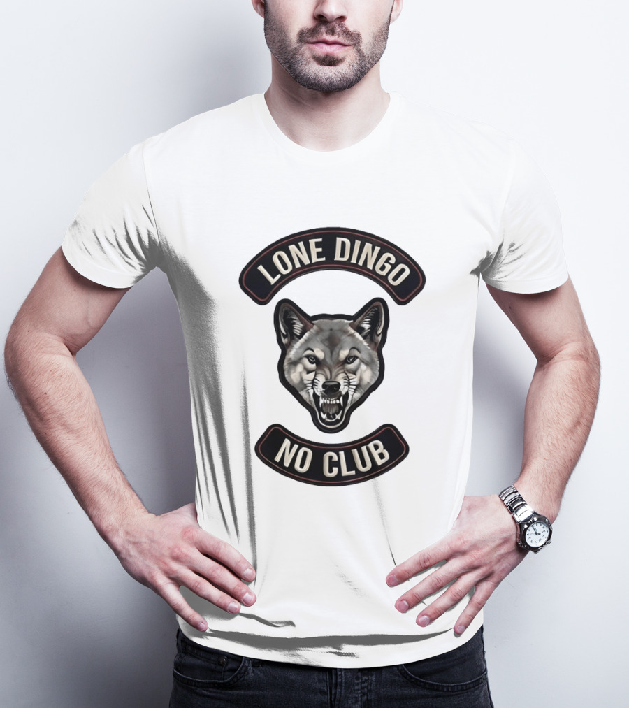 Lone Dingo No Club Wild Wolf Head T-Shirt