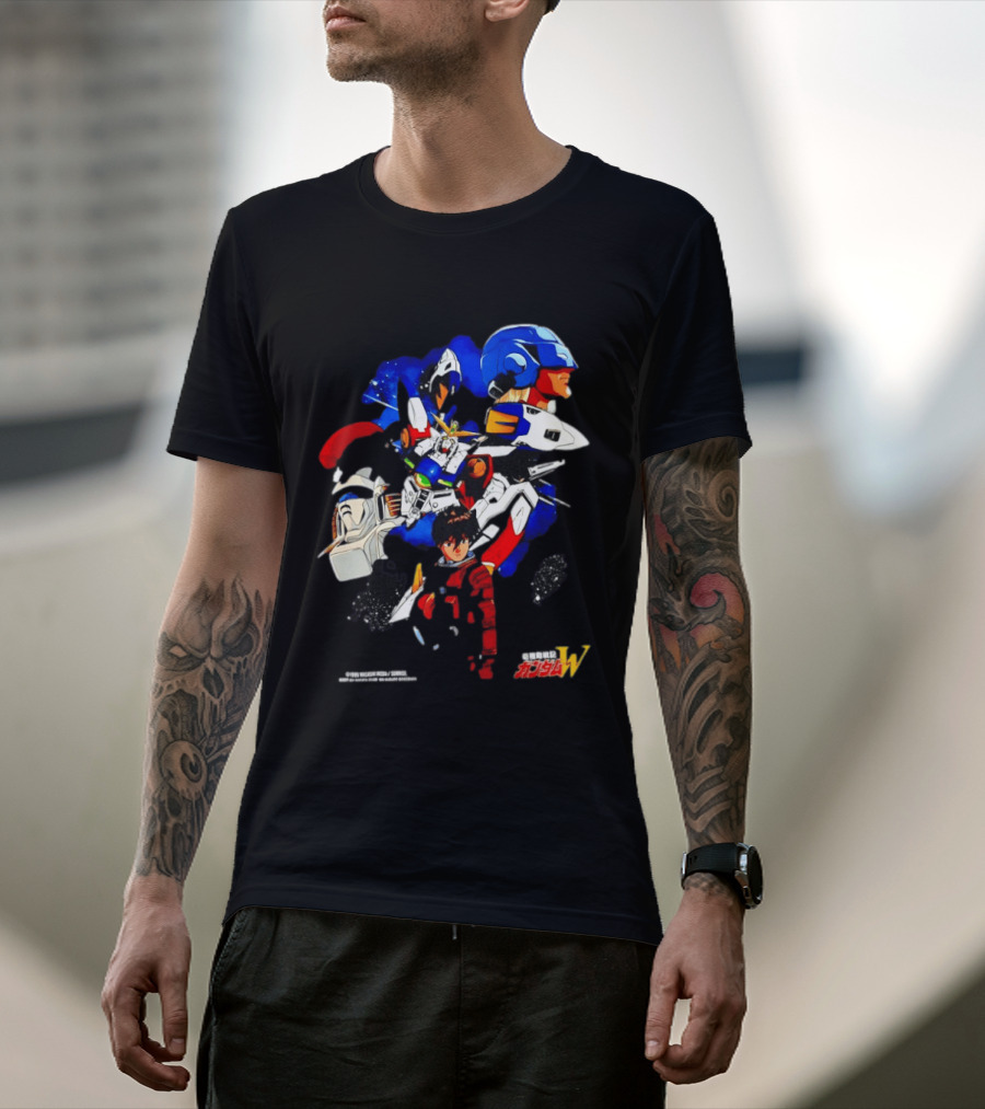 Heero Yuy Wing Gundam New Mobile Report Gundam W Anime Classic Mecha Series T-Shirt