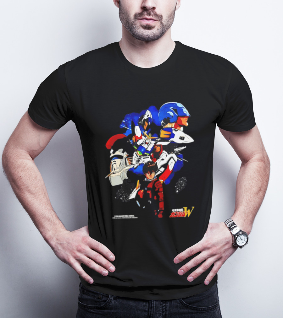 Heero Yuy Wing Gundam New Mobile Report Gundam W Anime Classic Mecha Series T-Shirt