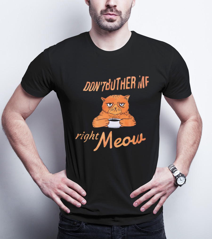 Don't Bother Me Right Meow Grumpy Cat Coffee T-Shirt