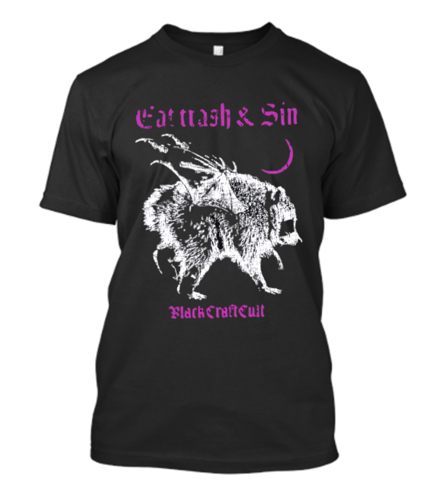 Eat Trash & Sin Raccoon Wings BlackCraft Cult T-Shirt