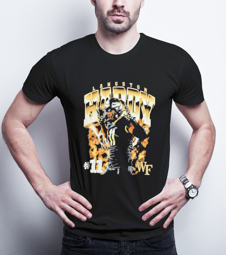 Ncaa Football Langston Hardy Wake Forest Demon Deacons #11 WF T-Shirt