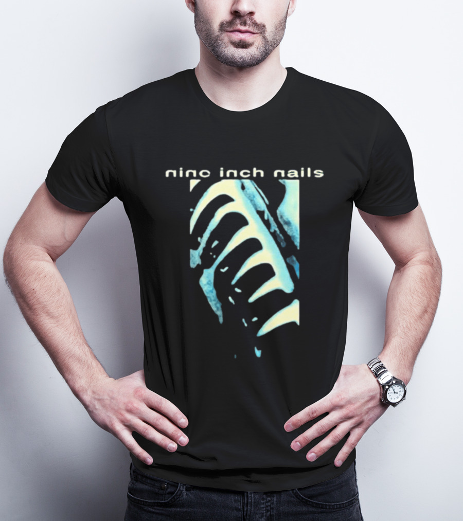 Nine Inch Nails Ribcage Watercolor Noize Machine T-Shirt