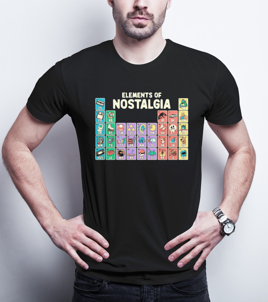Elements Of Nostalgia Periodic Table Classic Memories T-Shirt
