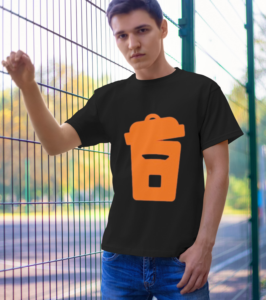 Orange Trash Can Garbage Bin Waste Basket T-Shirt