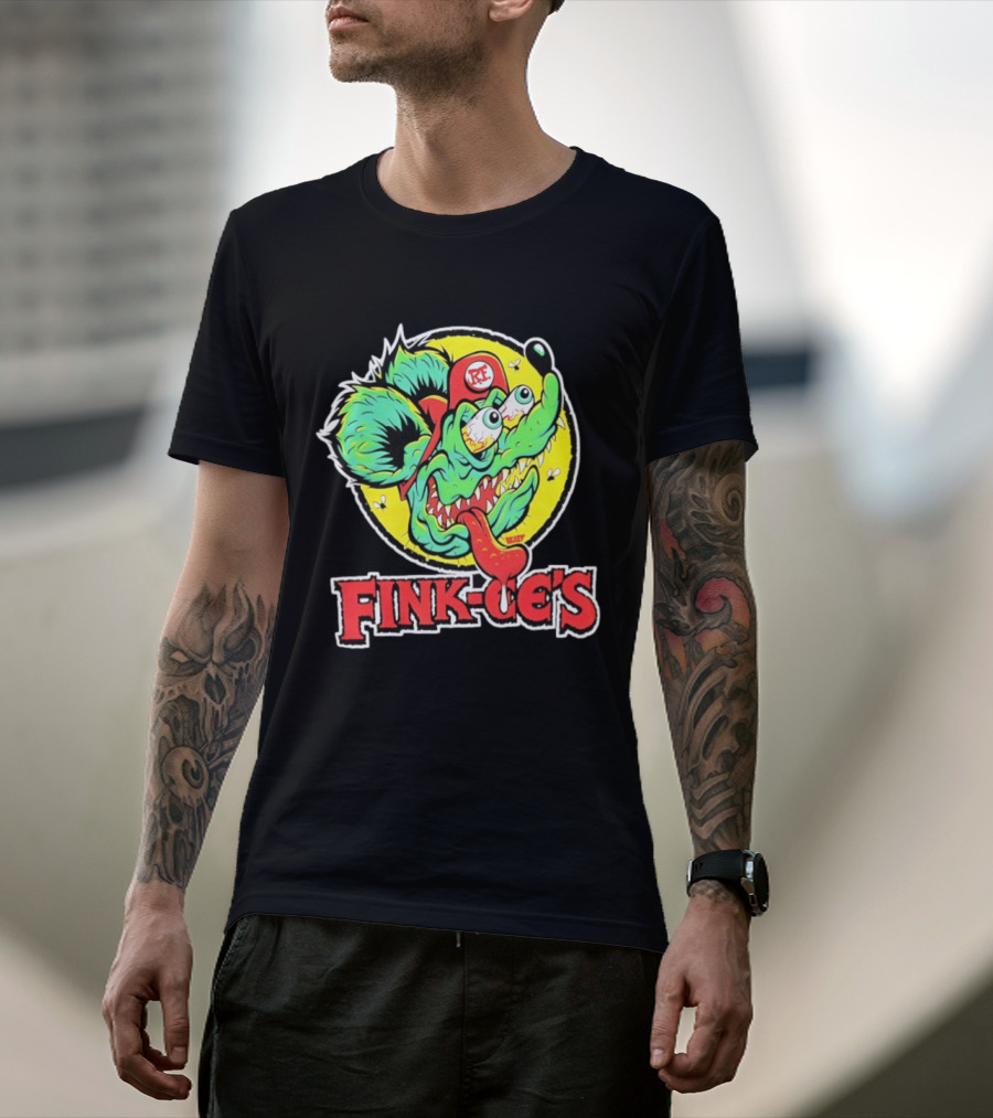 Fink Oe's Rat Fink RE Beast Ed Roth Hot Rod T-Shirt