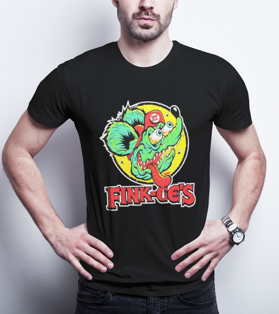 Fink Oe's Rat Fink RE Beast Ed Roth Hot Rod T-Shirt