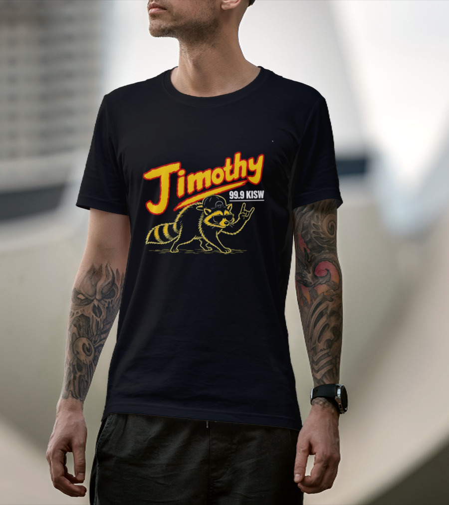 Jimothy 99.9 KISW Raccoon Rock Seattle Radio T-Shirt