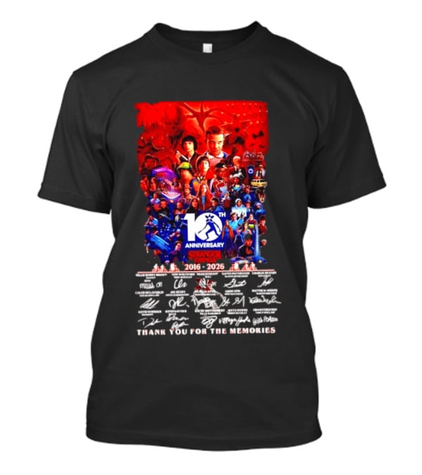 Stranger Things 10th Anniversary 2016 2026 Thank You For The Memories 10th Anniversary T-Shirt