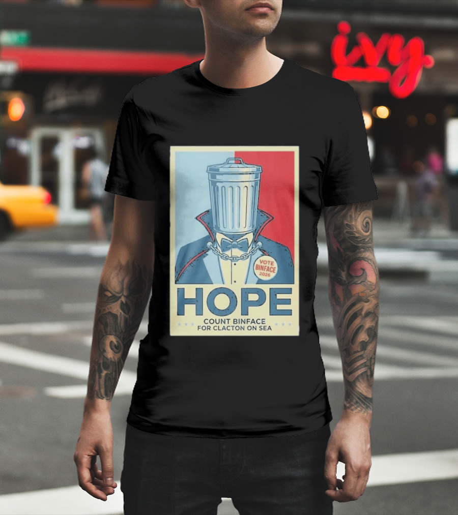 Vote Binface 2026 Hope Count Binface For Clacton On Sea T-Shirt