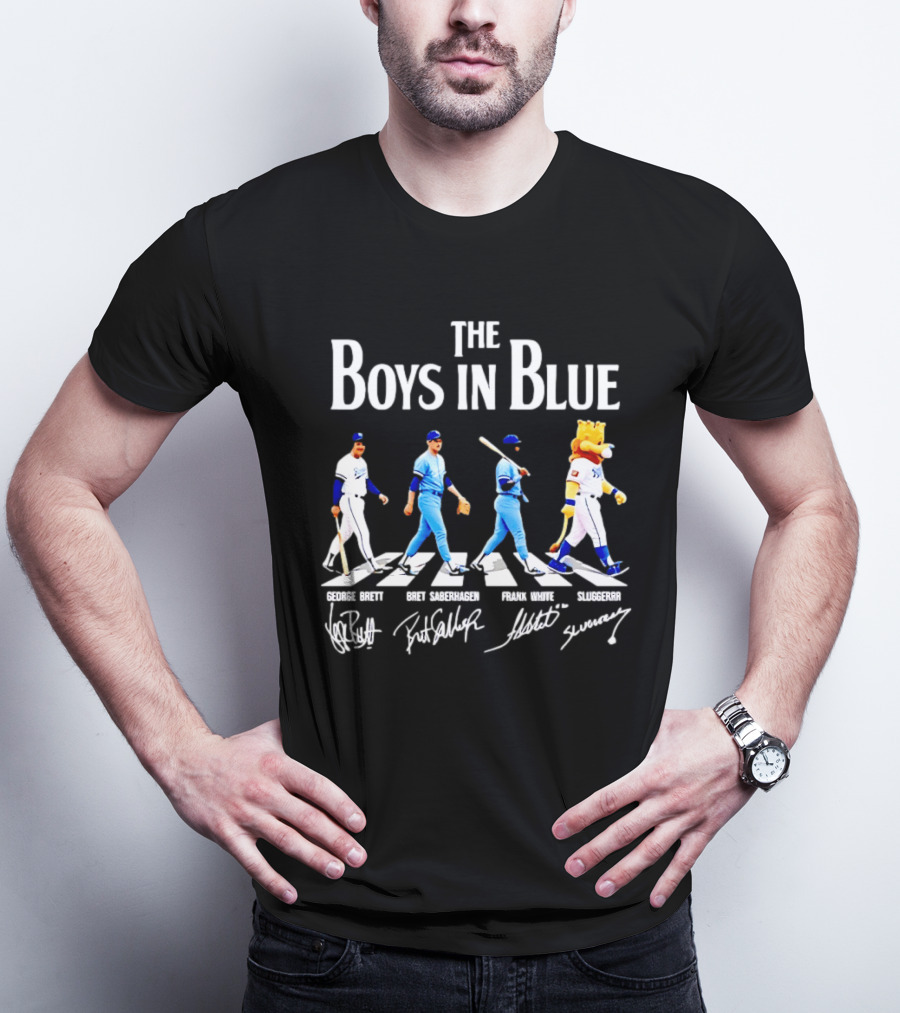 The Boys In Blue George Brett Brett Saberhagen Frank White Sluggerrr T-Shirt