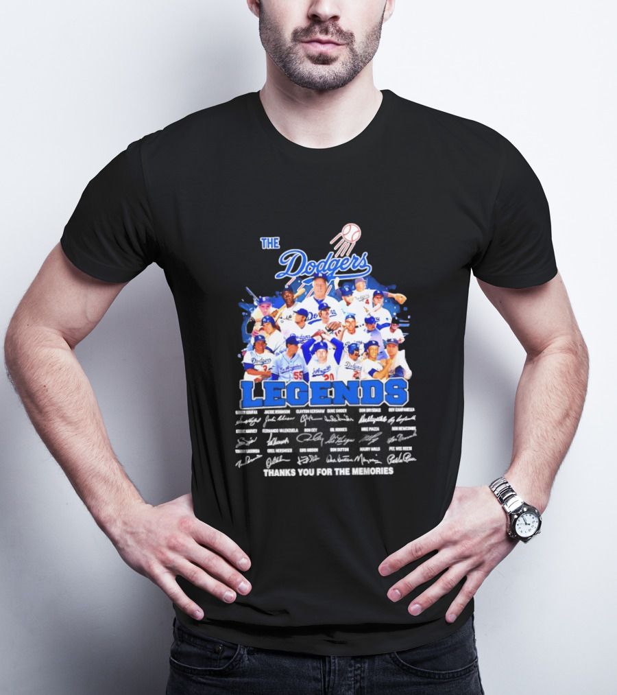 The Dodgers Legends Signatures Thank You For The Memories T-Shirt