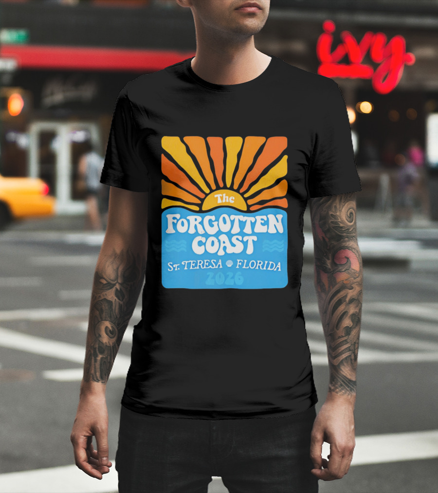 The Forgotten Coast St Teresa Florida 2026 Sunset Waves T-Shirt