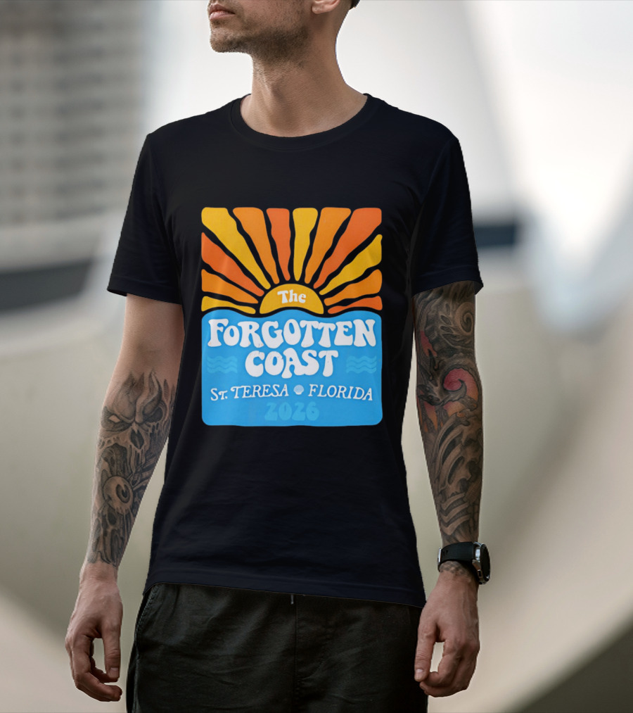 The Forgotten Coast St Teresa Florida 2026 Sunset Waves T-Shirt