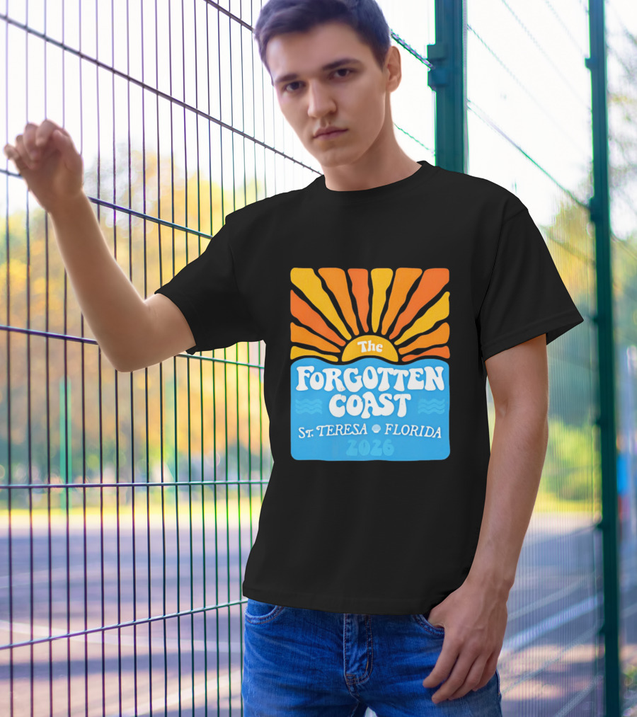 The Forgotten Coast St Teresa Florida 2026 Sunset Waves T-Shirt