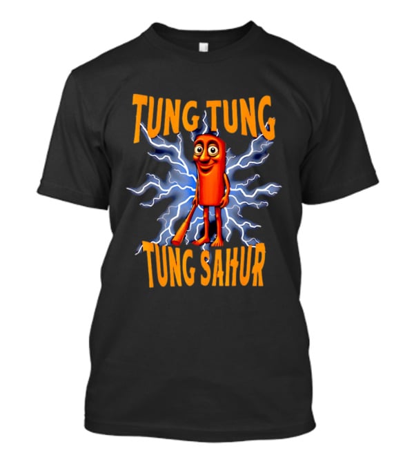 Tung Tung Tung Sahur Cartoon Character With Bat T-Shirt