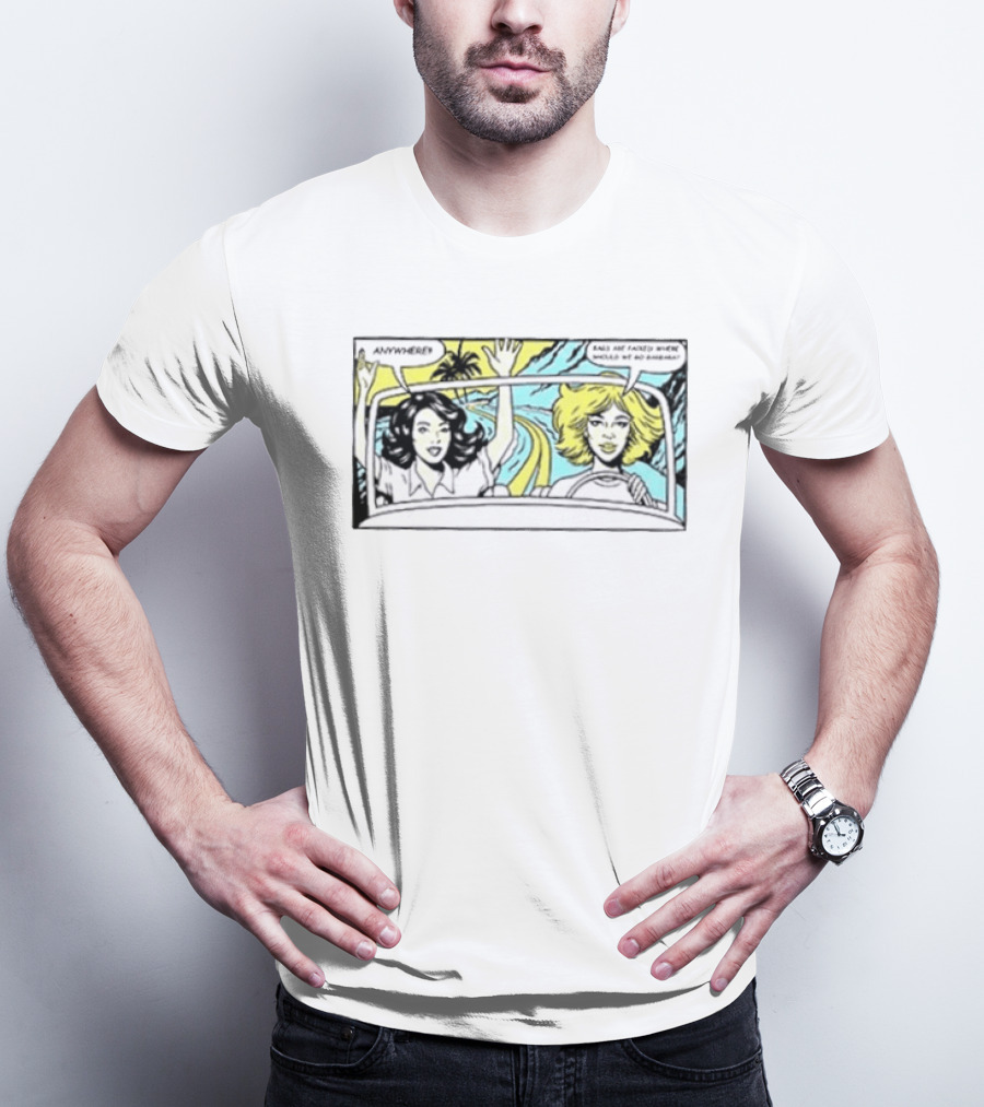 Bags Are Packed Where Should We Go Barbara Pop Art Comic Road Trip Adventure T-Shirt
