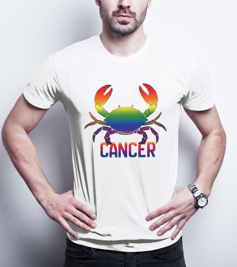 Cancer Rainbow Crab LGBT Pride T-Shirt
