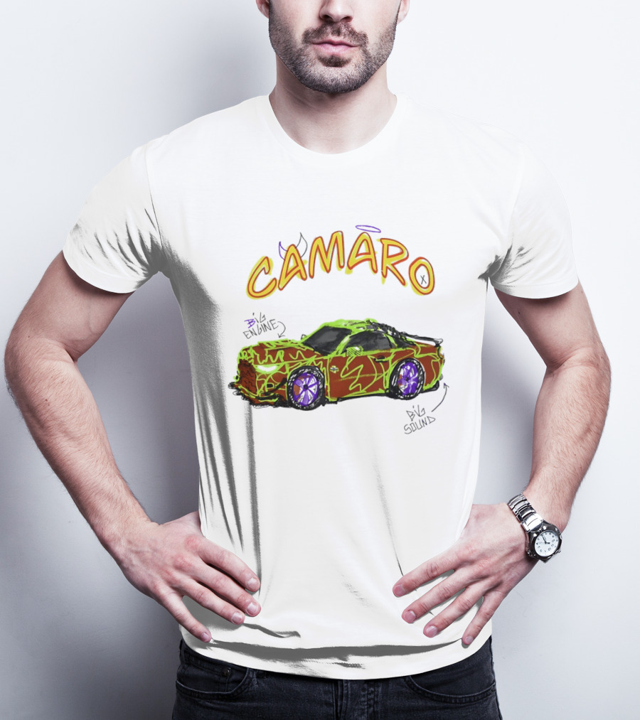 Camaro Big Engine Big Sound Vibrant Street T-Shirt