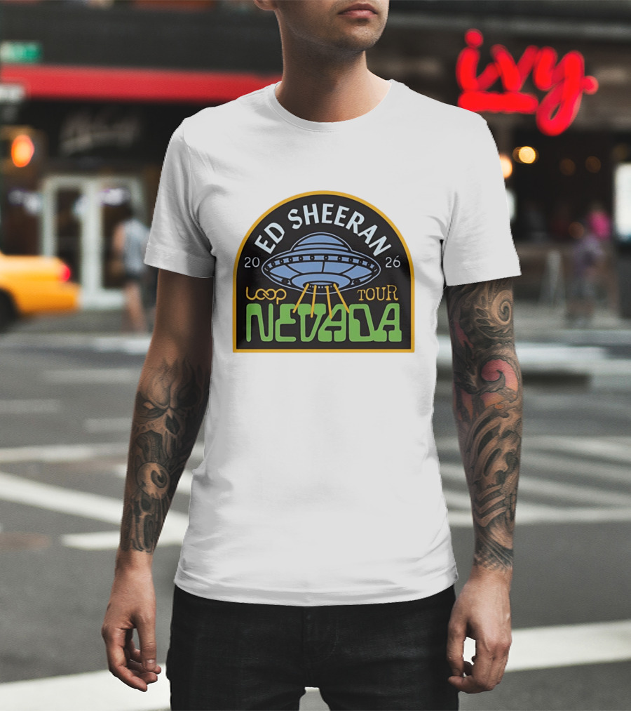 Ed Sheeran 2026 Nevada Loop Tour UFO T-Shirt