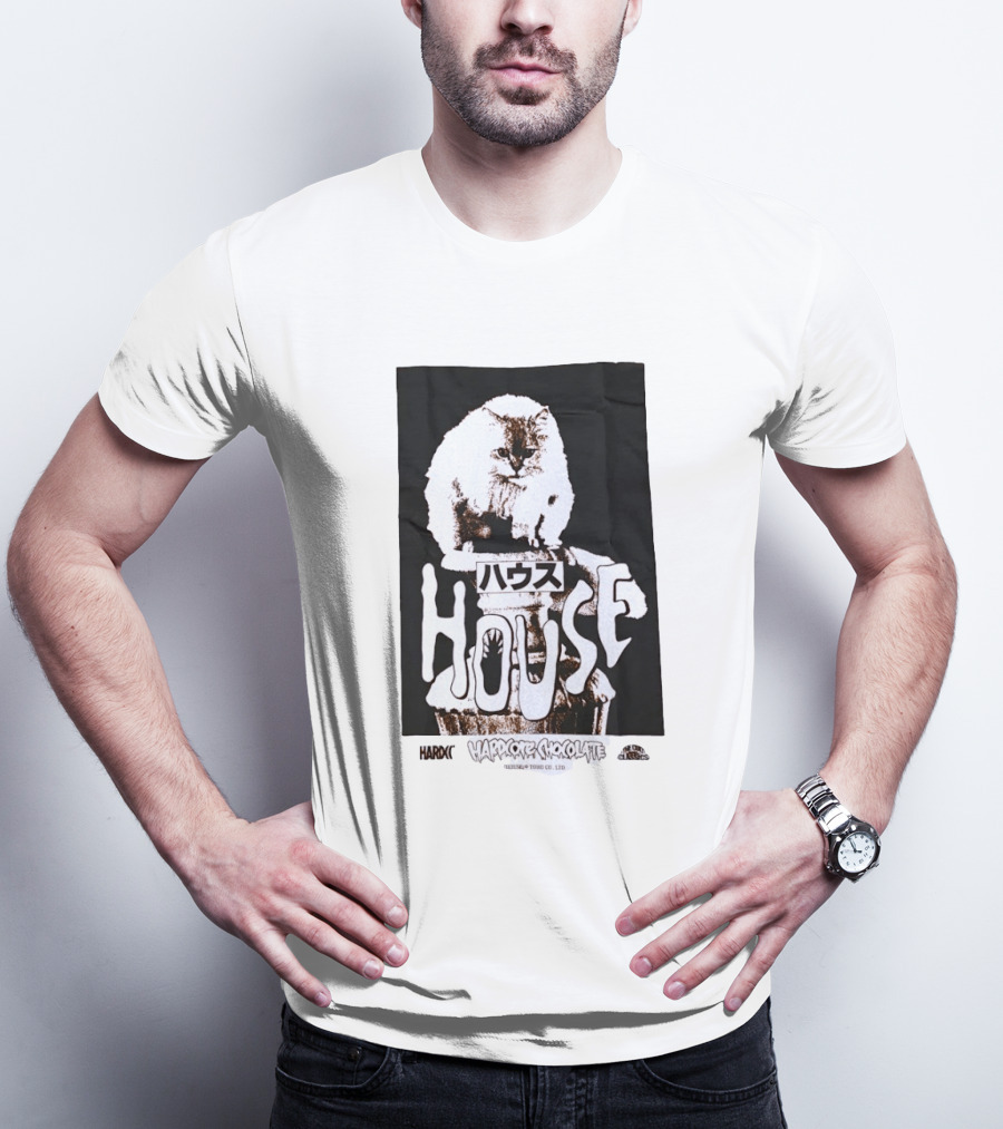 House Hardcore Chocolate Cult Classics Cat Horror T-Shirt