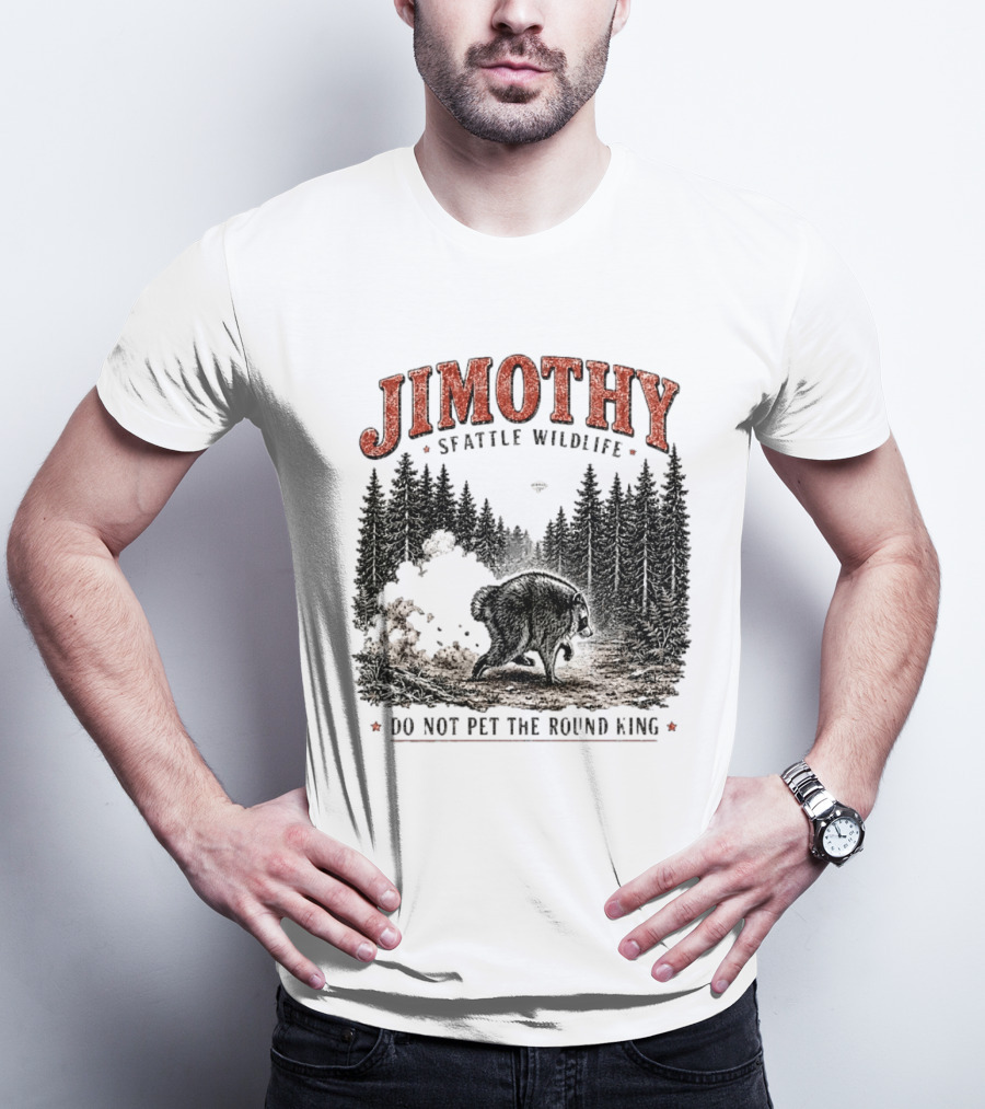 Jimothy Seattle Wildlife Do Not Pet The Round King Forest Scene T-Shirt