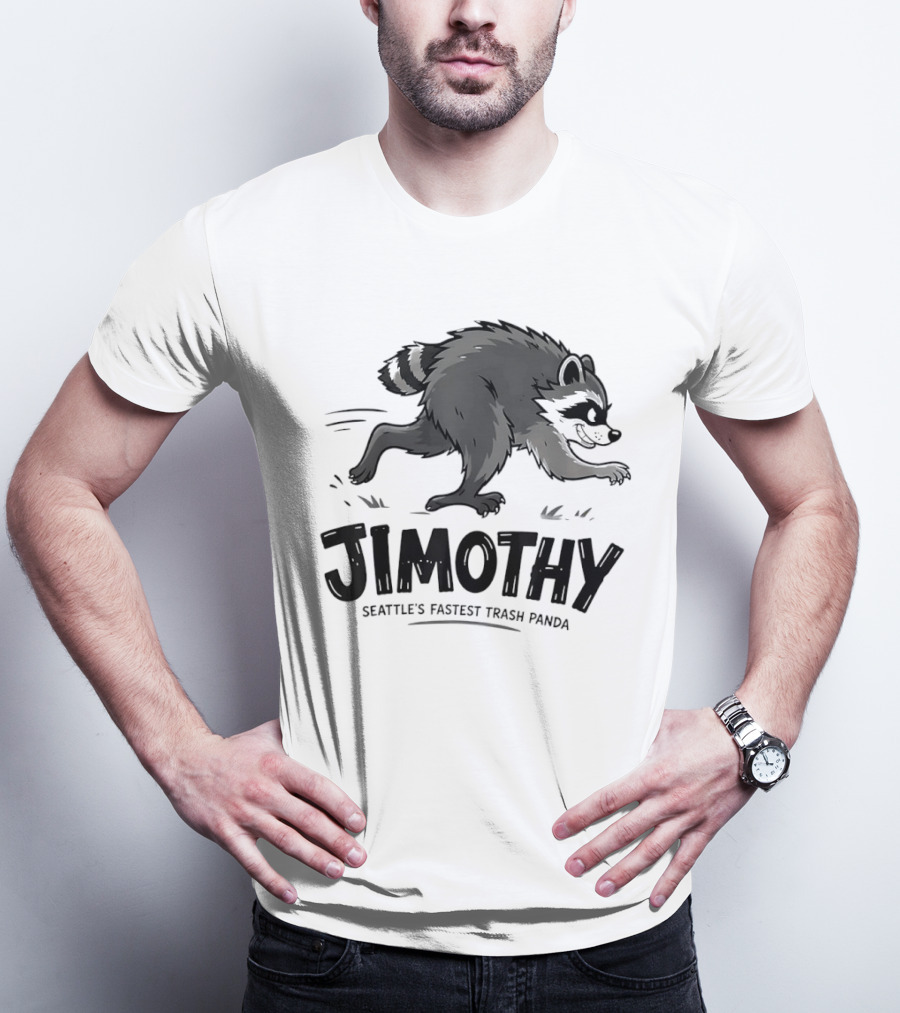 Jimothy Seattle's Fastest Trash Panda Racing Raccoon T-Shirt