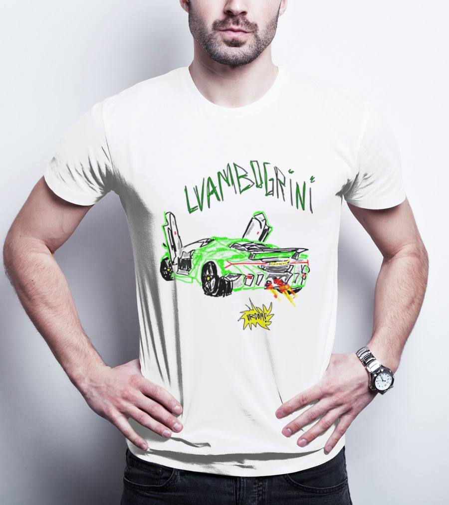 Lvambogrini Urdomo Sports Car Lamborghini Drawing T-Shirt