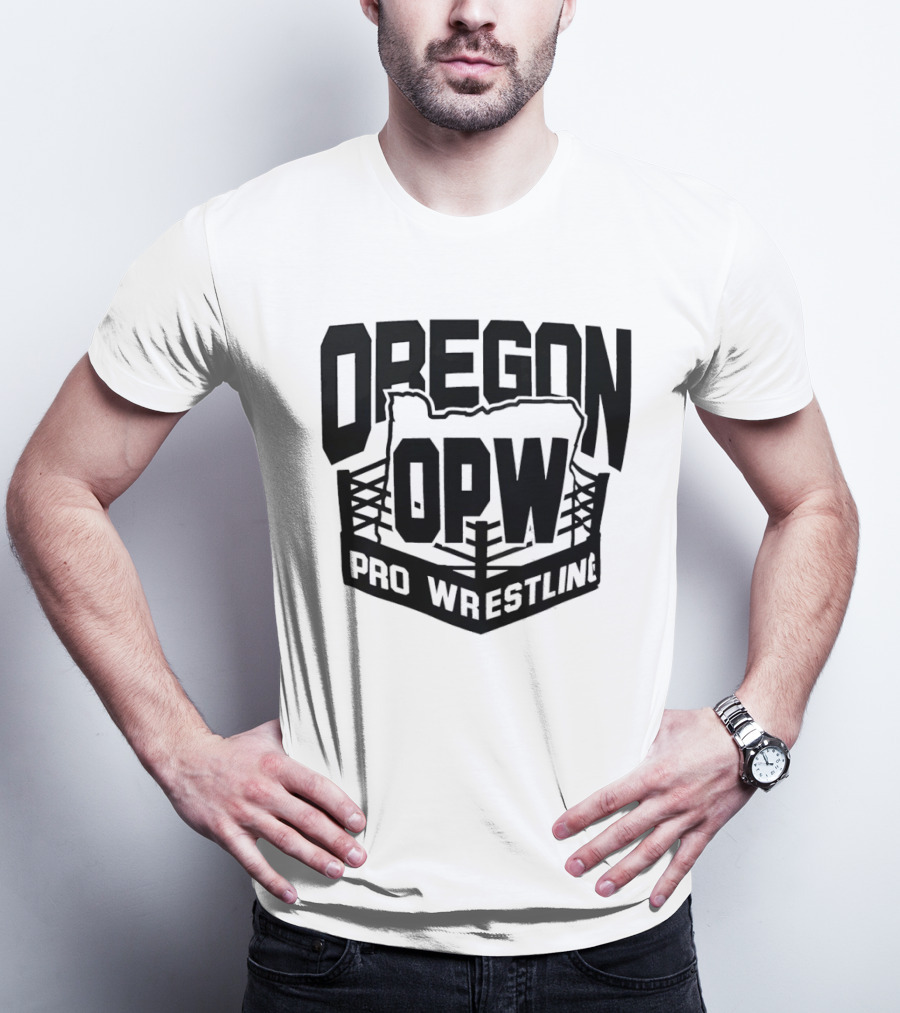 Oregon OPW Pro Wrestling Ring Map T-Shirt