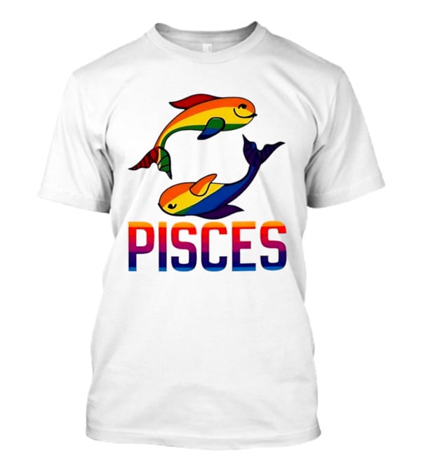 Pisces Fish Rainbow LGBT Pride T-Shirt