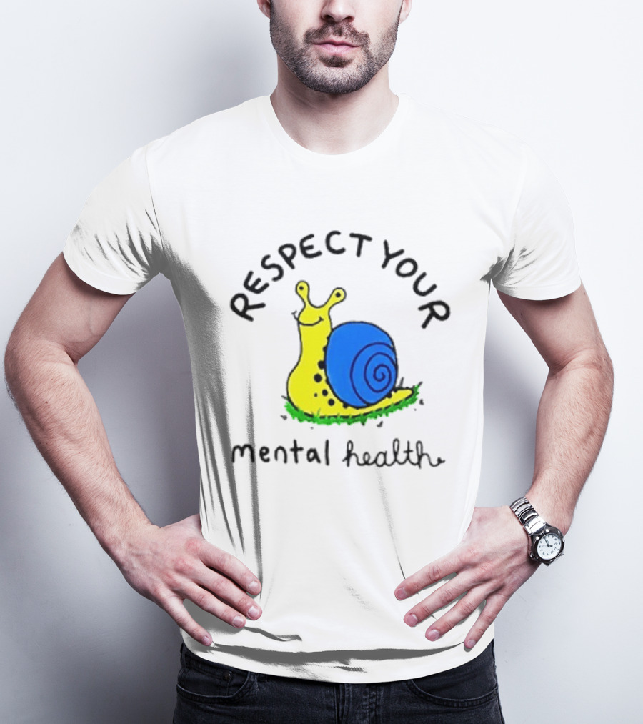 Respect Your Mental Health Snail Self Care T-Shirt