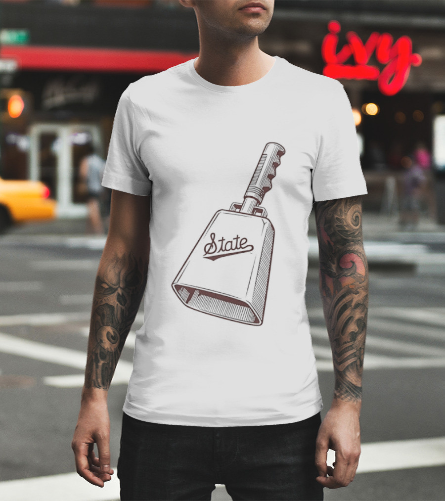 State Cowbell Mississippi State NCAA Football Logo College Game Day Fan Gear T-Shirt