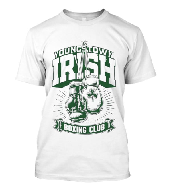 Youngstown Irish Boxing Club Gloves And Shamrock T-Shirt