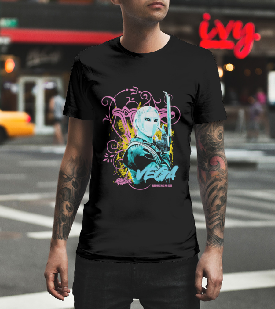Fighter Vega Elegance Has An Edge Streetwear Warrior T-Shirt