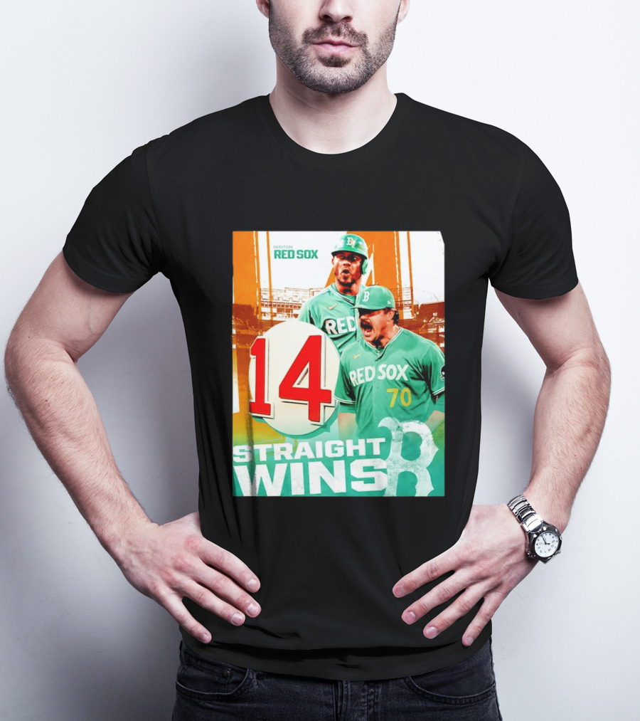 Boston Red Sox 14 Straight Wins Number 70 Celebration T-Shirt
