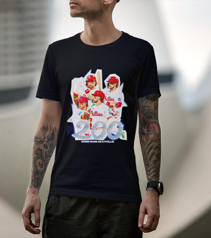 Honor Bryce Harper's Phillies 200 Home Runs T-Shirt