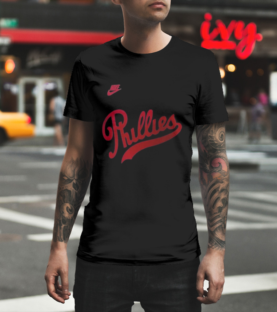 Philadelphia Phillies 2026 Field Of Dreams Phillies Nike Wordmark T-Shirt