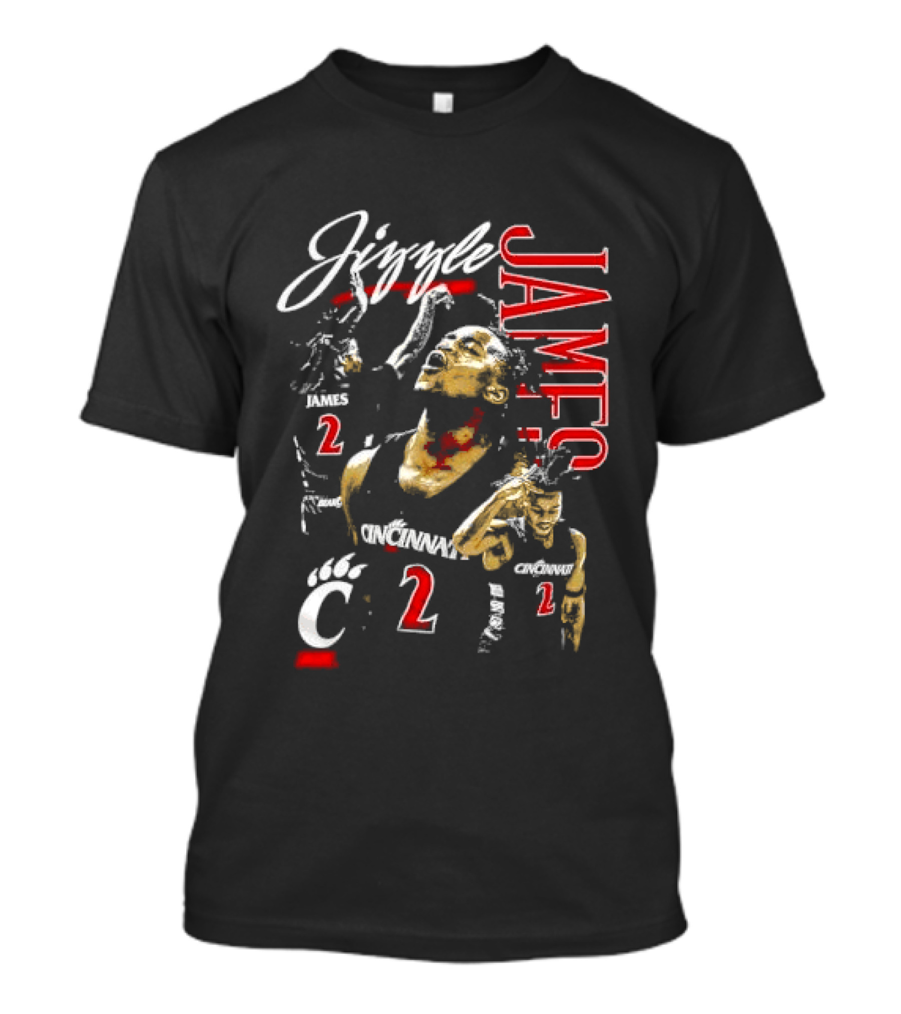 Cincinnati Bearcats Basketball Jizzle James 21 Player T-Shirt