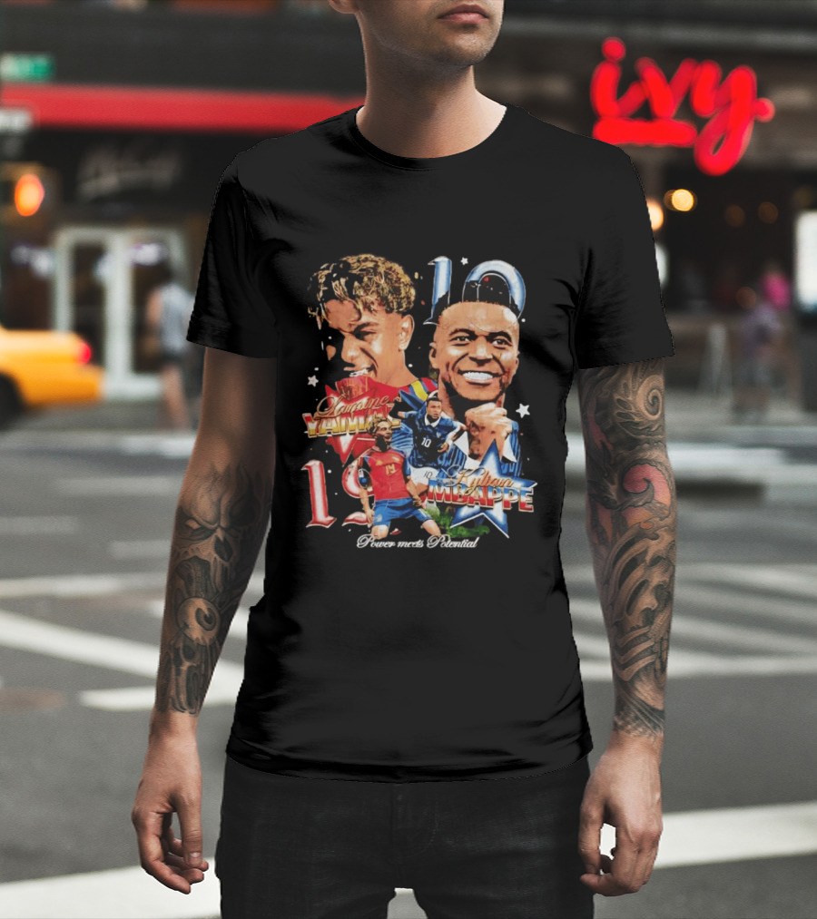 Lamine Yamal Kylian Mbappe 10 Power Meets Potential 19 T-Shirt