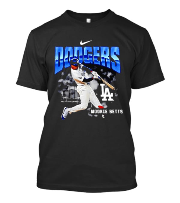 Nike Los Angeles Dodgers Mookie Betts Swing Action LA 2026 T-Shirt