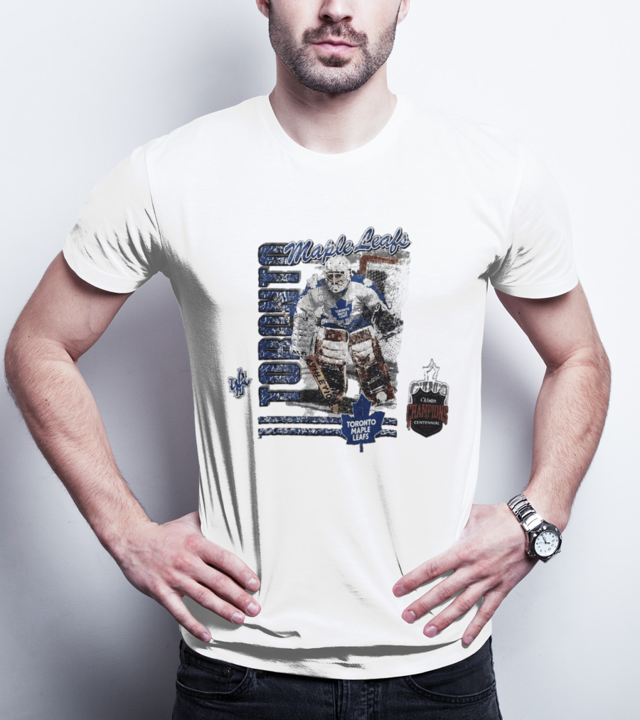 Toronto Maple Leafs Centennial Champions Vintage Hockey Goalie Gear T-Shirt