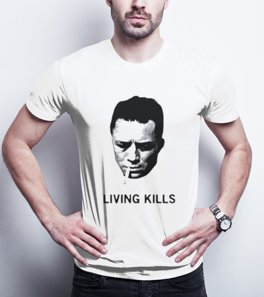 Living Kills Albert Camus Smoking T-Shirt