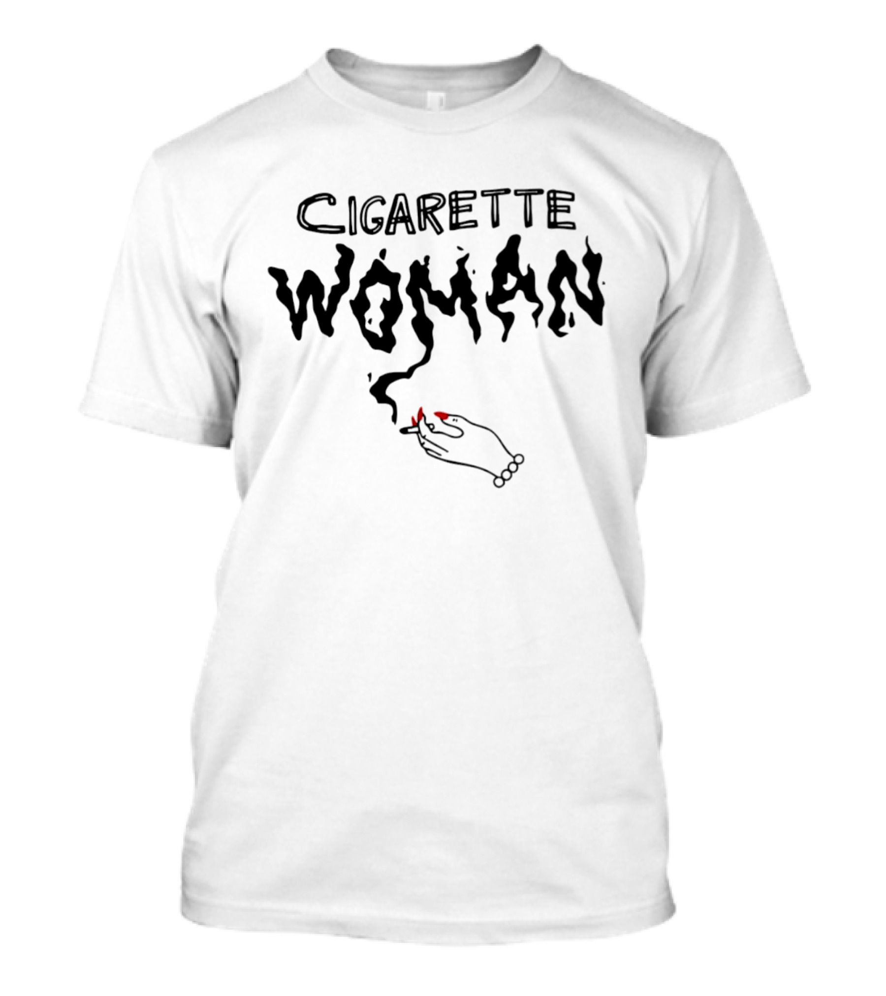 Cigarette Woman Smoking Hand T-Shirt