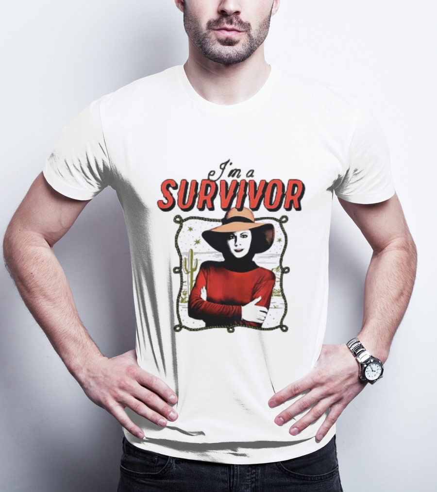 I'm A Survivor Woman Desert Vibes Western Cactus Hat T-Shirt